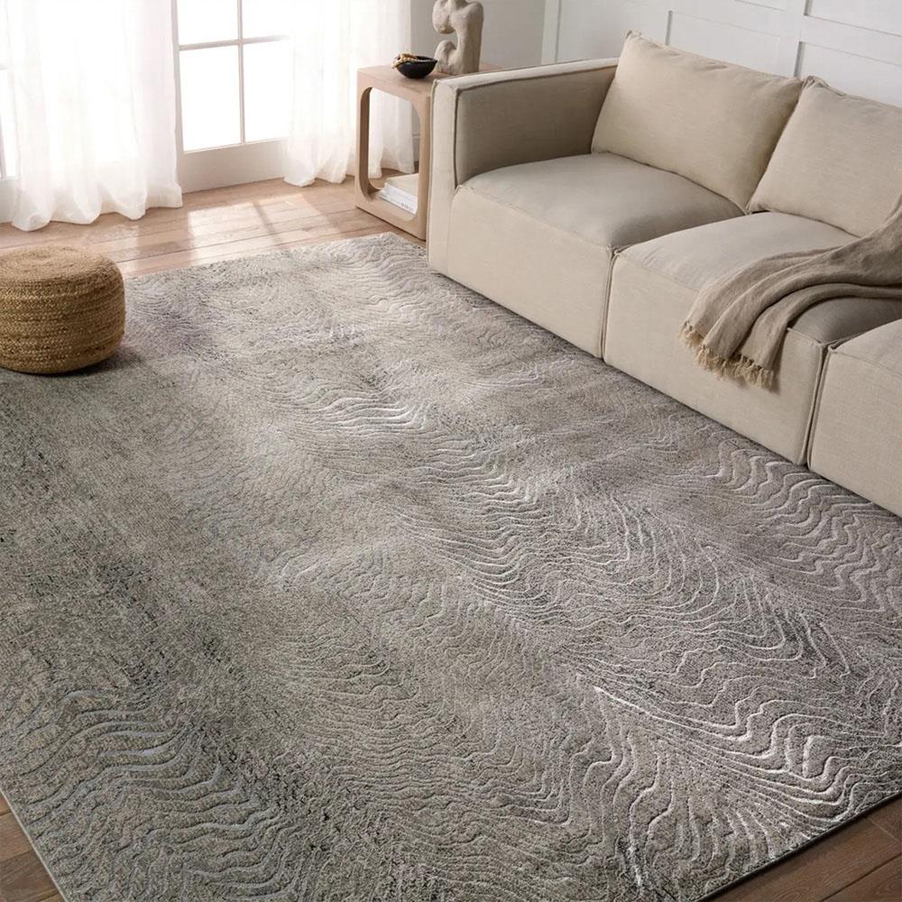 Davina Modern Classic Grey Animal Patterned Runner Rug - 2'2"x8'