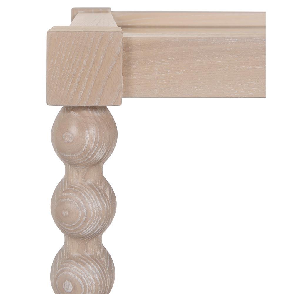 Worlds Away Isadore French Light Brown Oak Wood Rectangular Caster Bar Cart