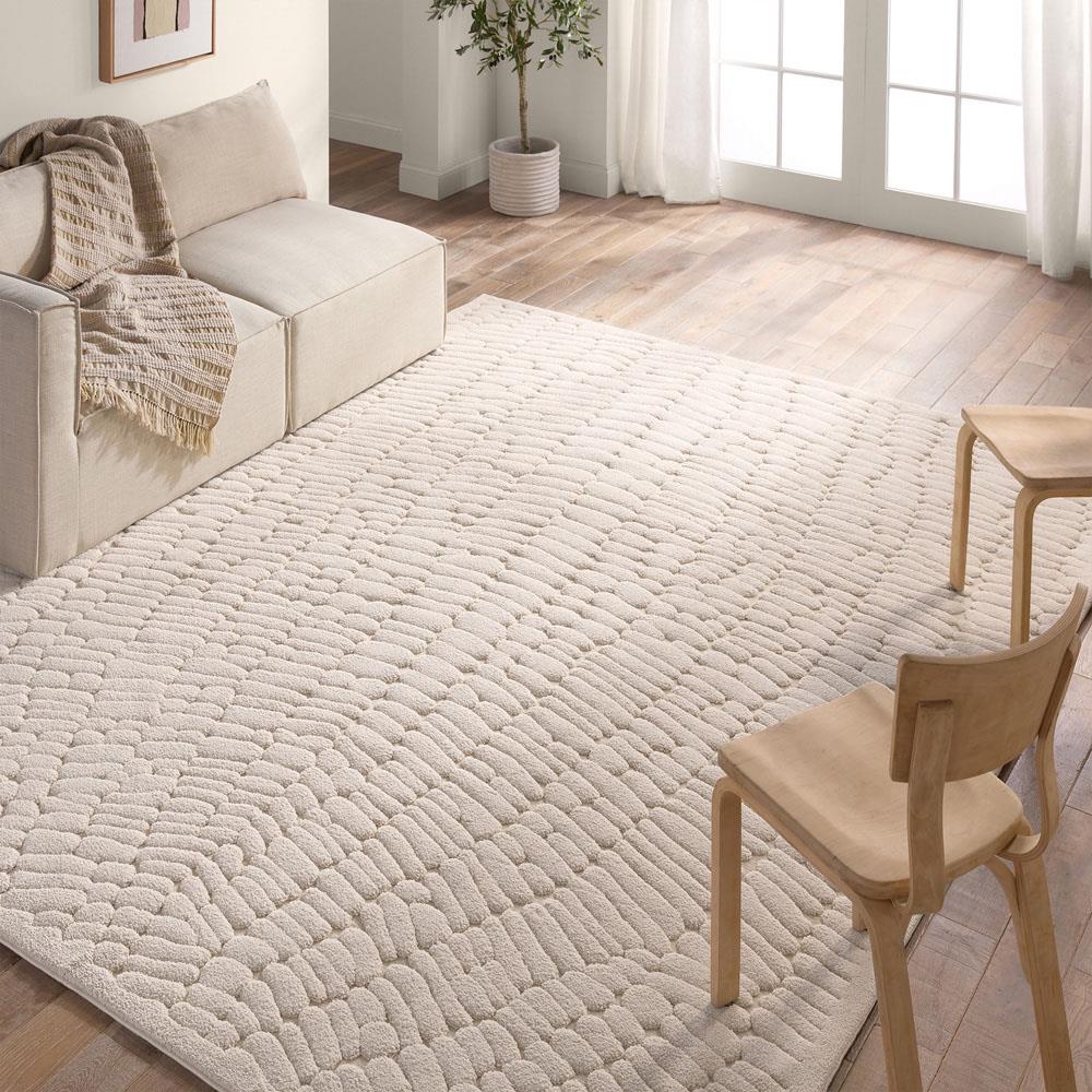 Briony Modern Classic Abstract Cream Patterned Rug - 3'11"x5'11"