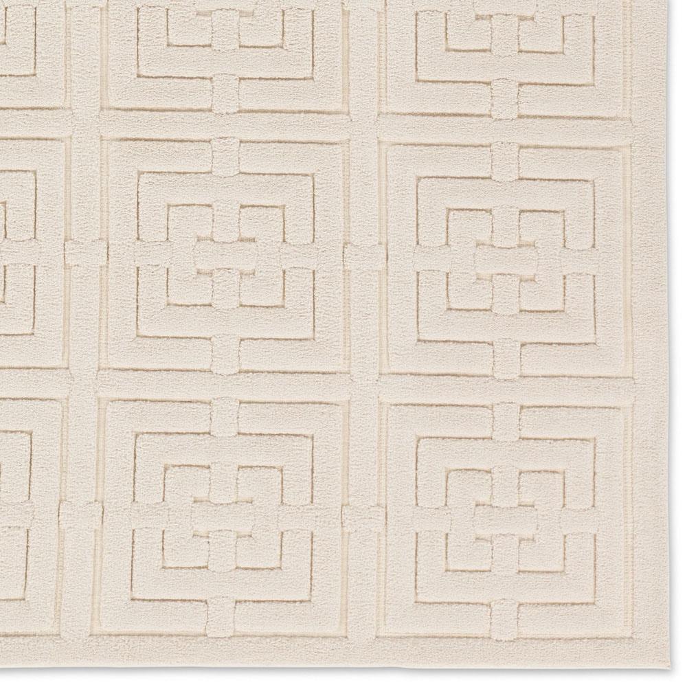 Maelle Modern Classic Geometric Cream Patterned Rug - 6'7"x9'6"