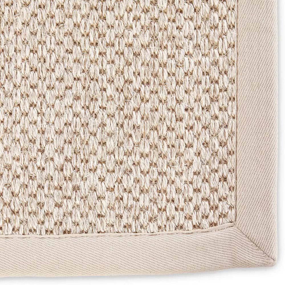 Neville Coastal Beach Beige Sisal Solid Border Rug - 4'x6' | Kathy Kuo Home