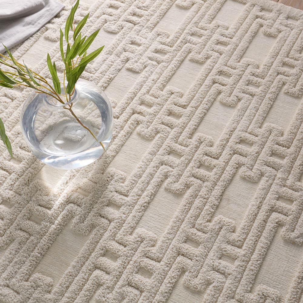 Tristan Modern Classic Geometric Cream Patterned Rug - 5'3"x7'6" 5'x8 ...