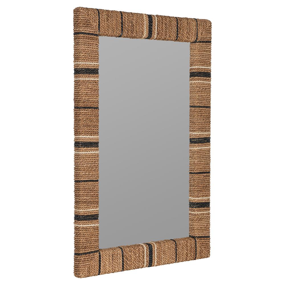 Tatum Coastal Natural Jute Woven Frame Rectangular Wall Mirror