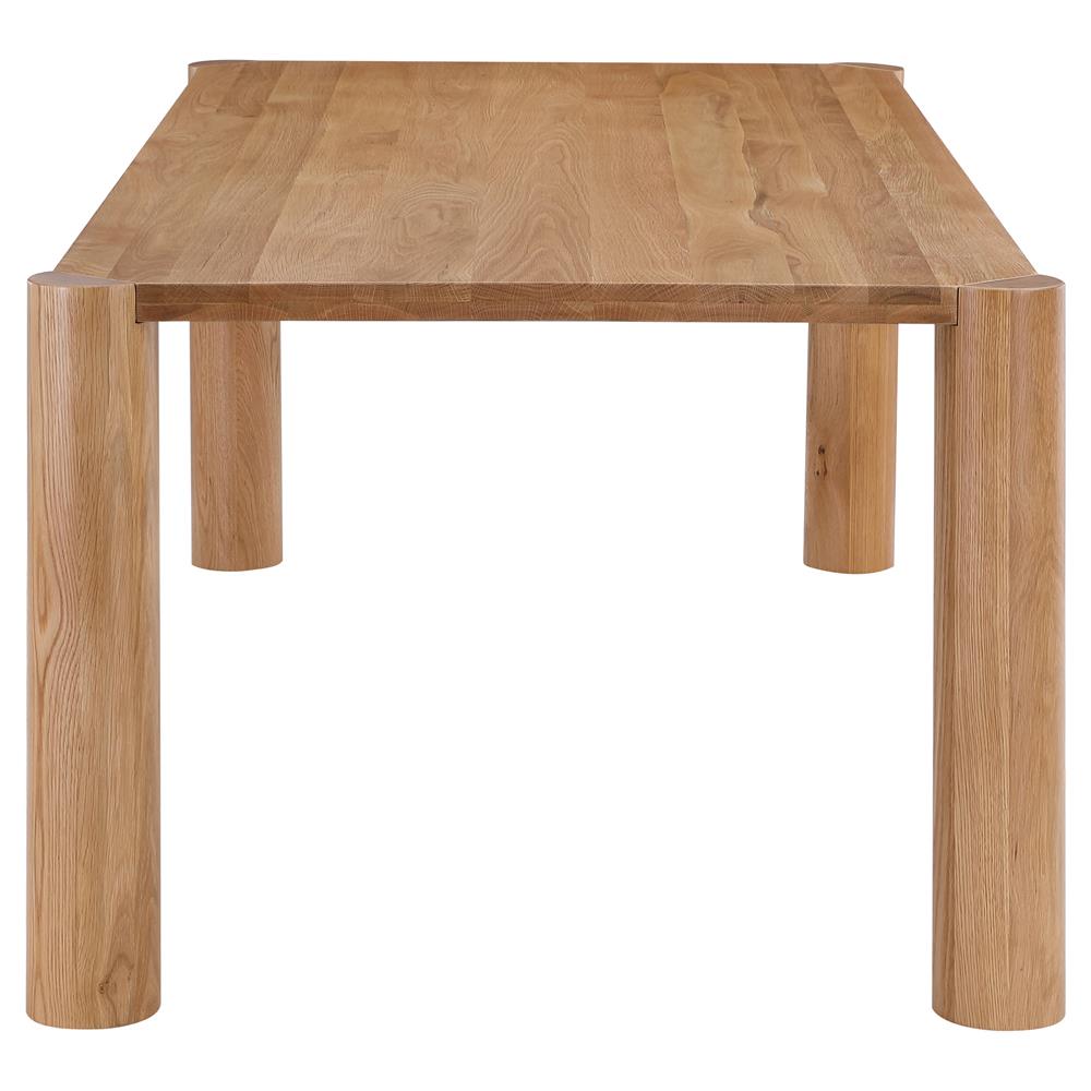 Patton Modern Classic Natural Brown Oak Rectangular Dining Table - 76 ...