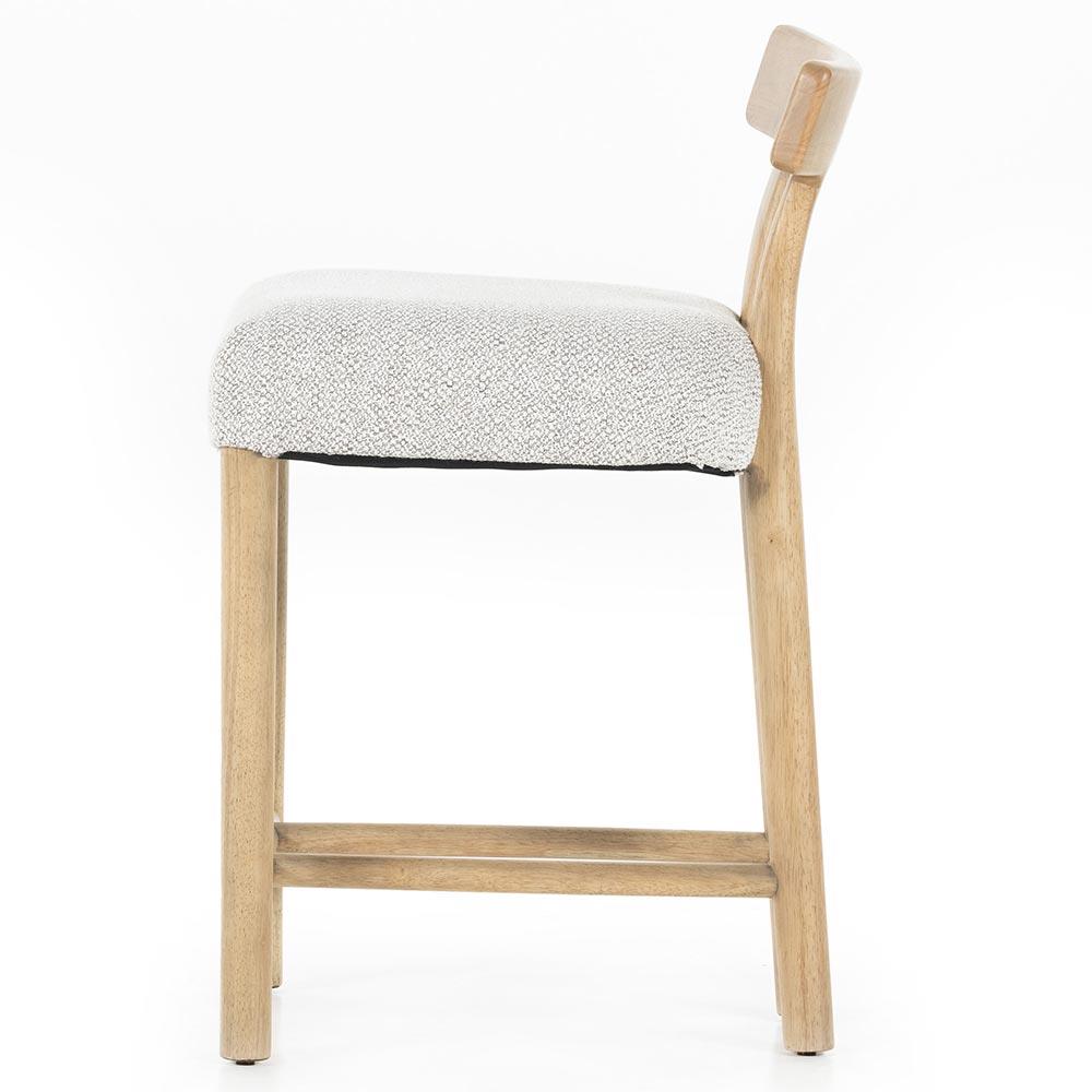 Bojana Rustic Lodge Off White Upholstered Performance Brown Wood ...