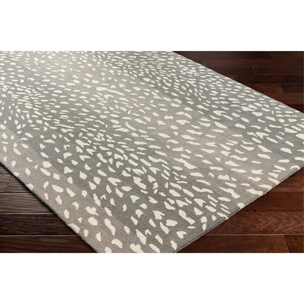 Eleanor Modern Classic Grey Wool Animal Patterned Rug - 4'x6' 4'x6 ...