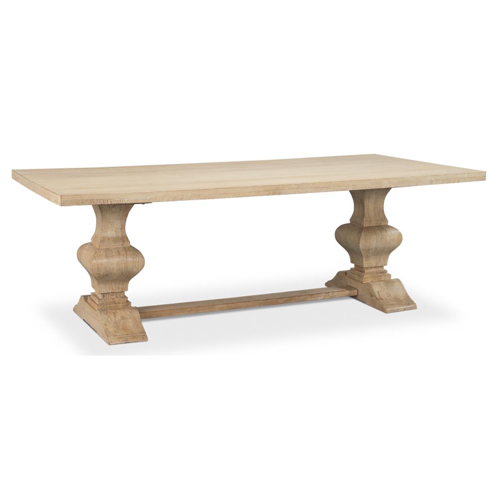 Lesley Rustic Lodge Brown Mango Wood Rectangular Trestle Dining Table ...