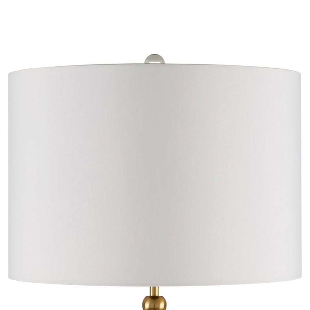 Cascade Hollywood Regency Clear Crystal Accent Brass Table Lamp