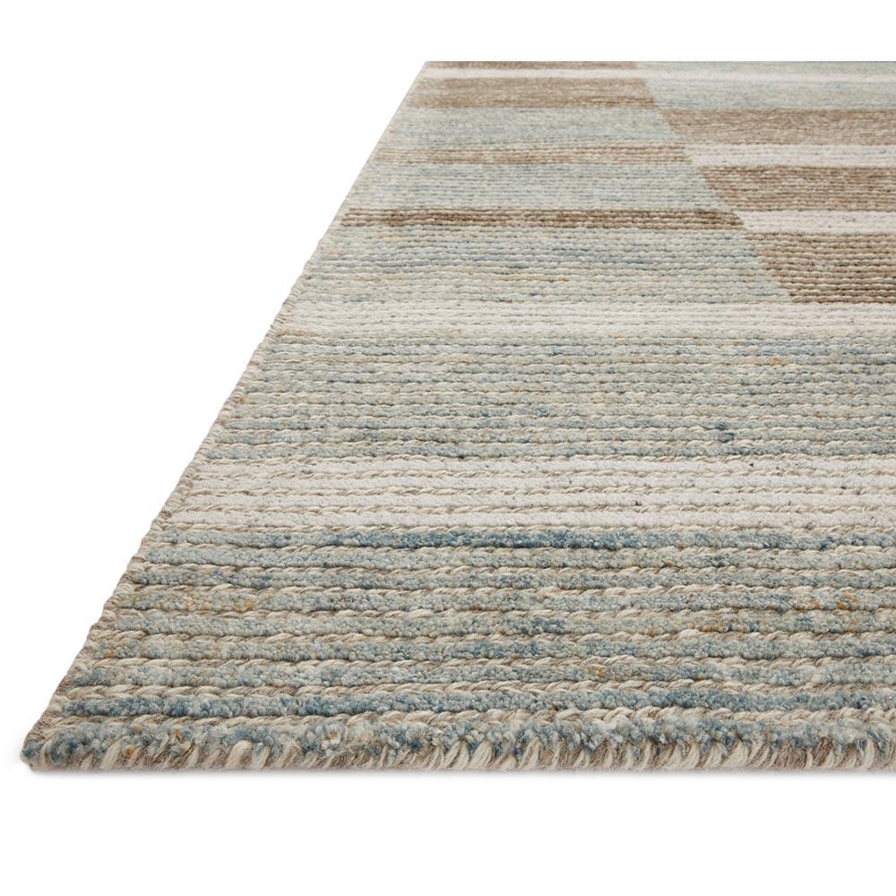 Nyvarra Modern Classic Lagoon Wool Striped Patterned Rug - Sample ...