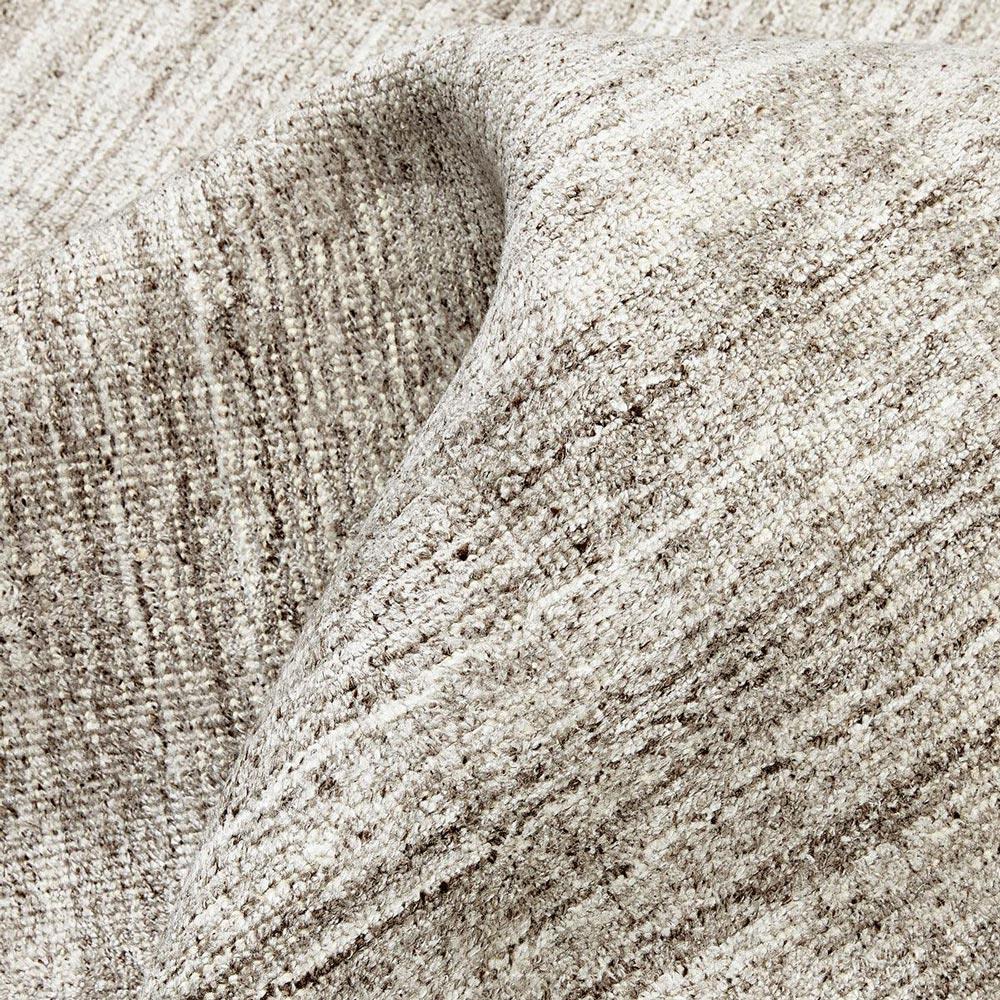 Hugh Modern Classic Linen Beige Wool Solid Hand Knotted Rug - 2'6"x10 ...