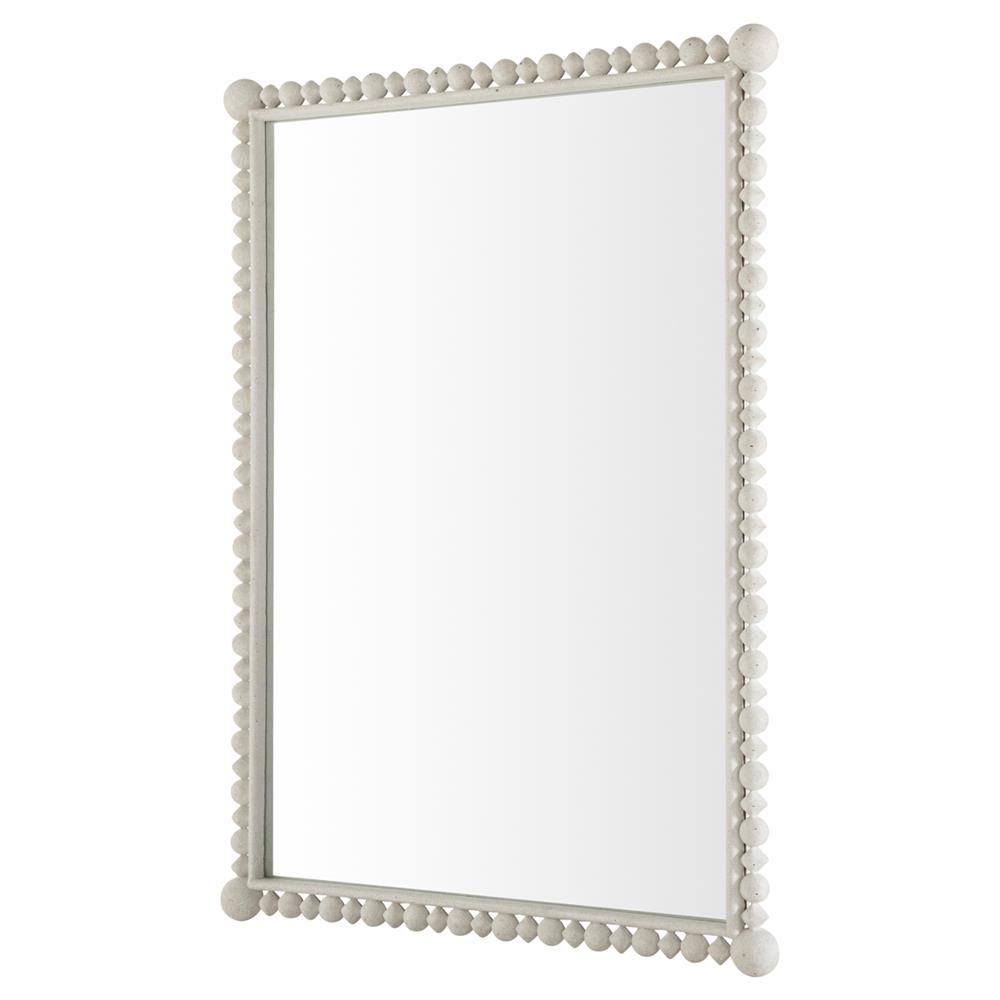Beau Mid Century White Ash Wood Rectangular Wall Mirror Large (41" - 60 ...