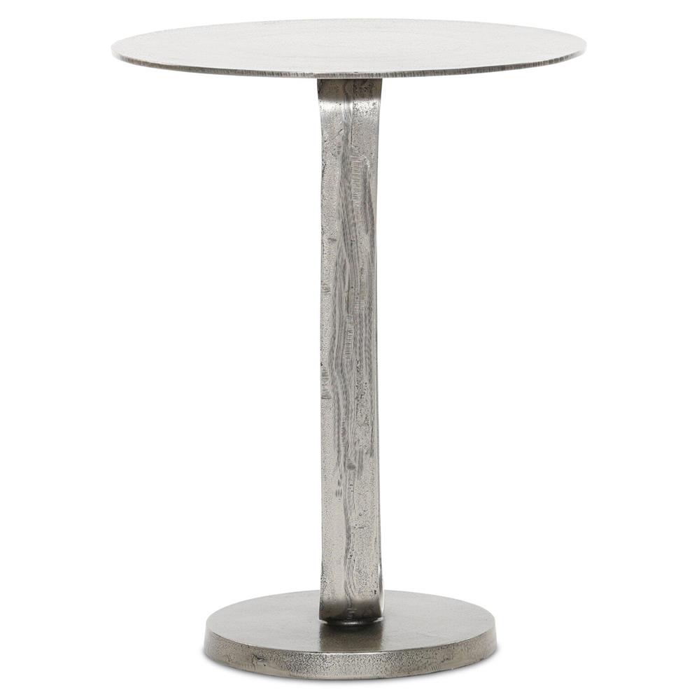 Sam Modern Classic Silver Aluminum Round Side End Table Standard (14 ...