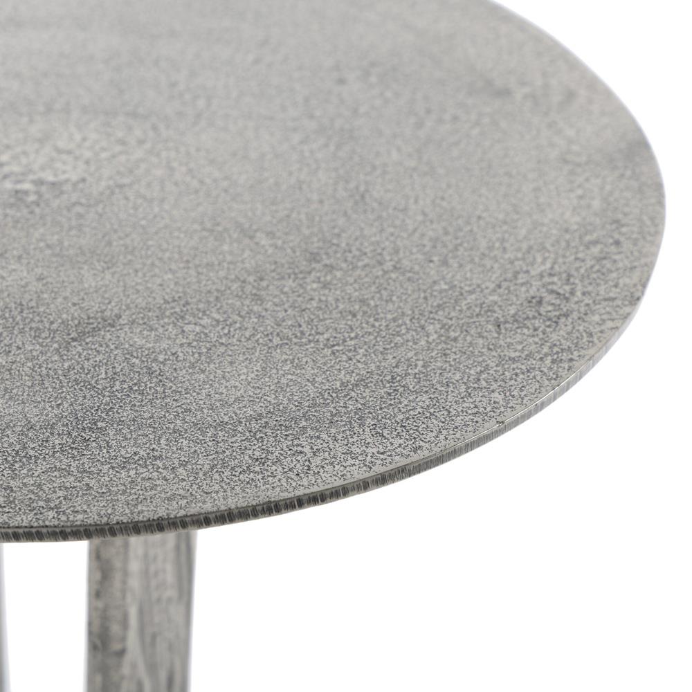 Sam Modern Classic Silver Aluminum Round Side End Table Standard (14 ...