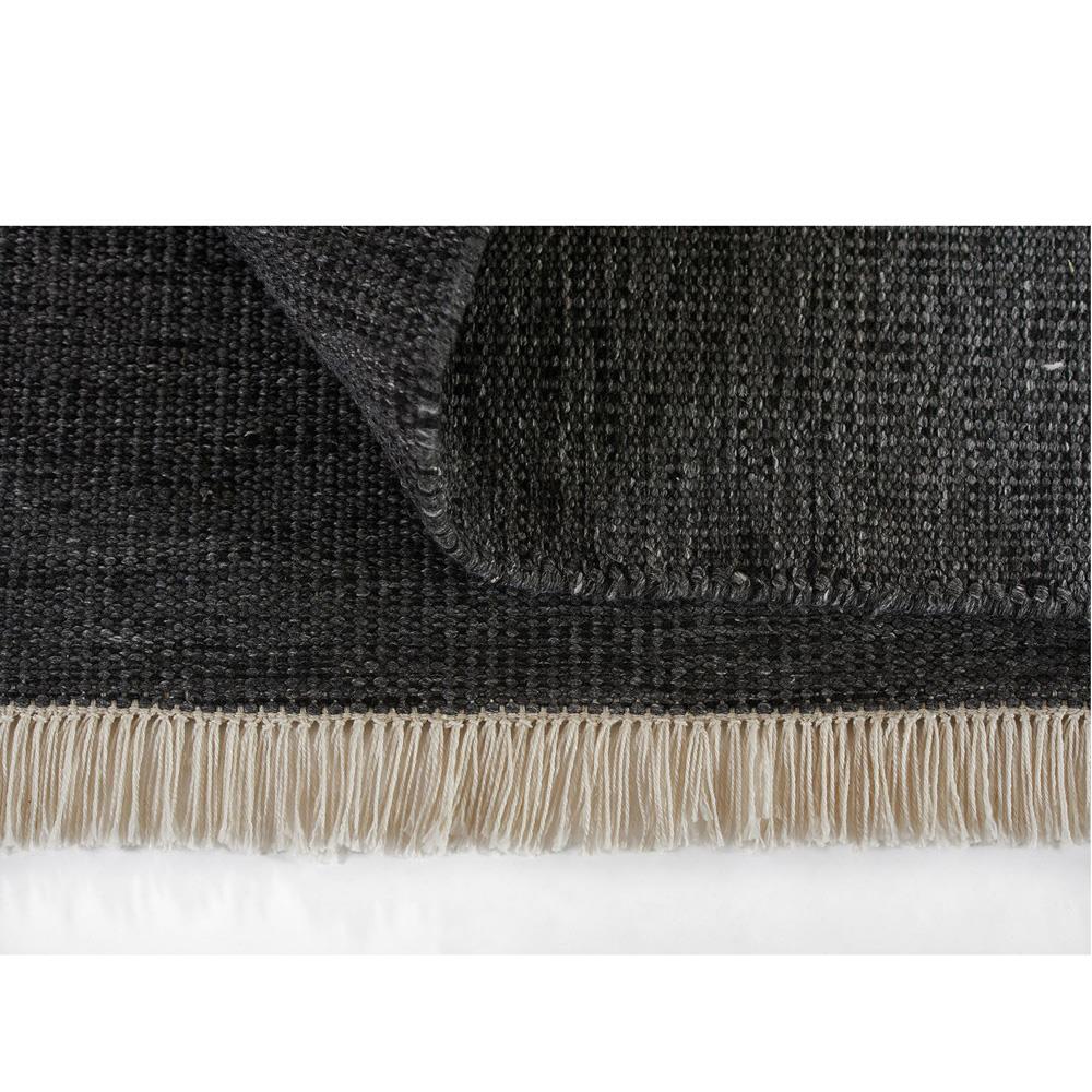 Natalia Modern Black Striated Indoor Outdoor Runner Rug 23x8 8