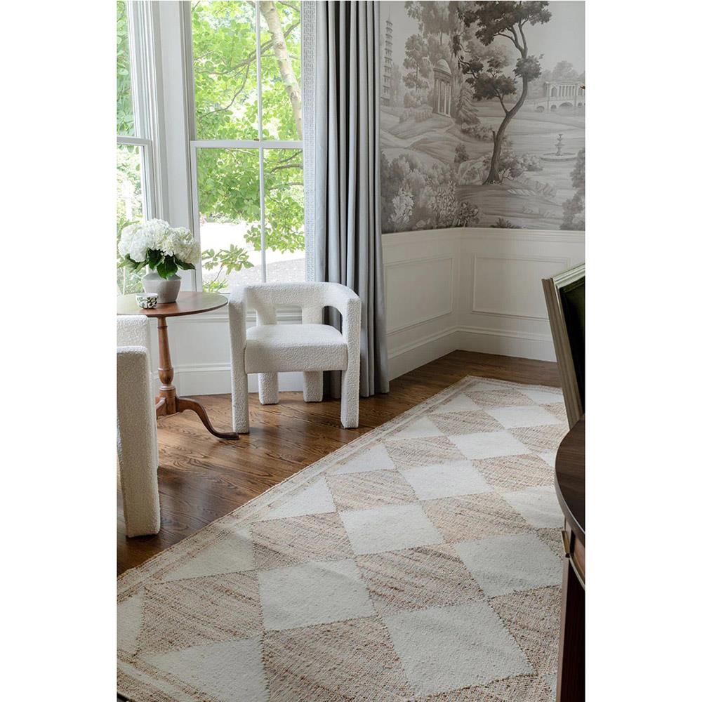 Nash Modern Classic Natural Jute Diamond Patterned Rug - 5'x8'