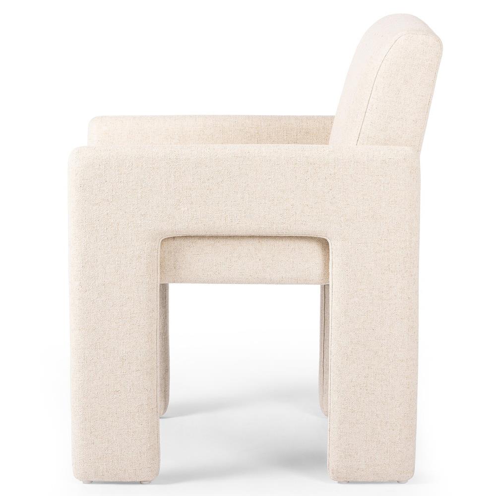 Amaya Modern Classic Off White Performance Dining Arm Chair | Kathy Kuo ...