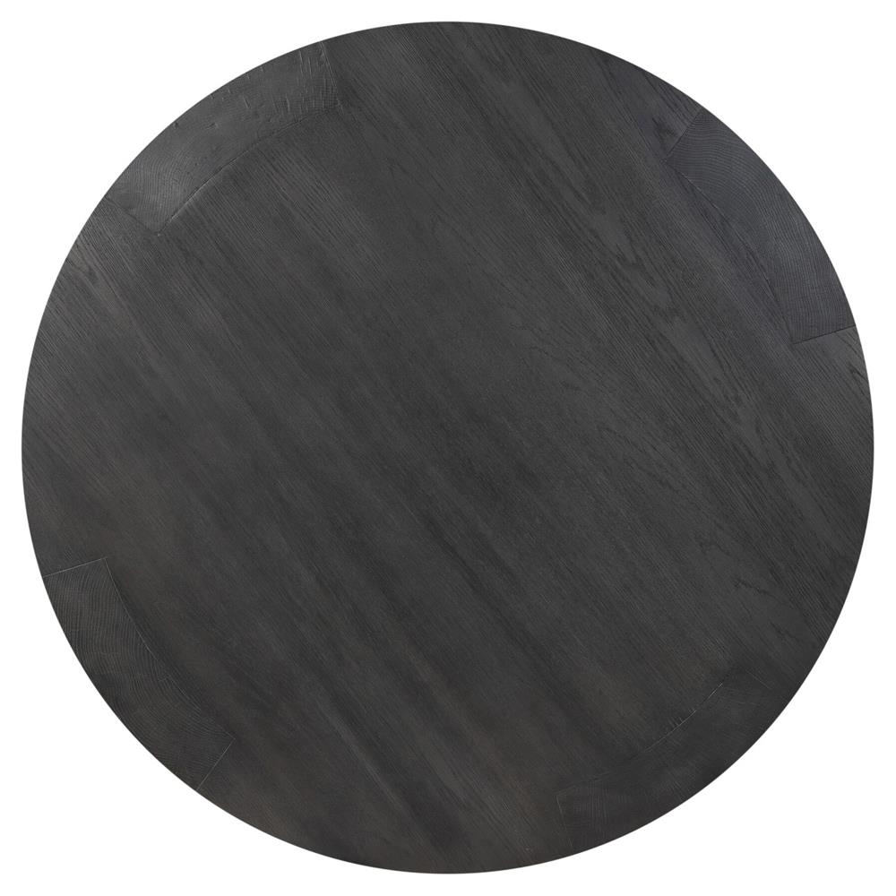 Shelby Rustic Lodge Black Wood Round Coffee Table - 48" 41" W - 50" W ...