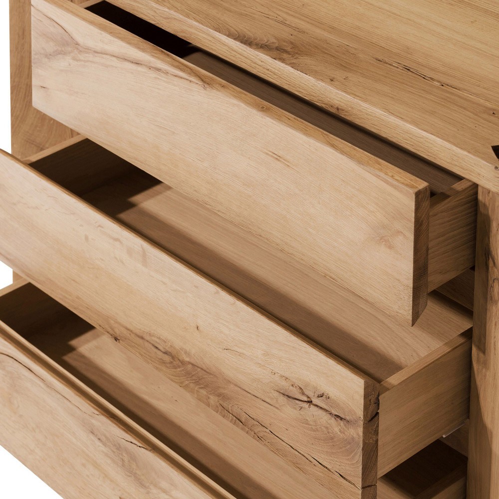 Casey Rustic Lodge Natural Reclaimed Oak Nightstand Wide (Over 29" W ...