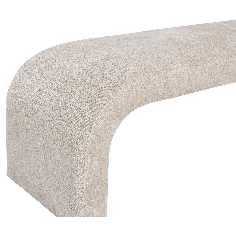 Drottra Modern Classic Taupe Upholstered Arched Bedroom Bench Long ...