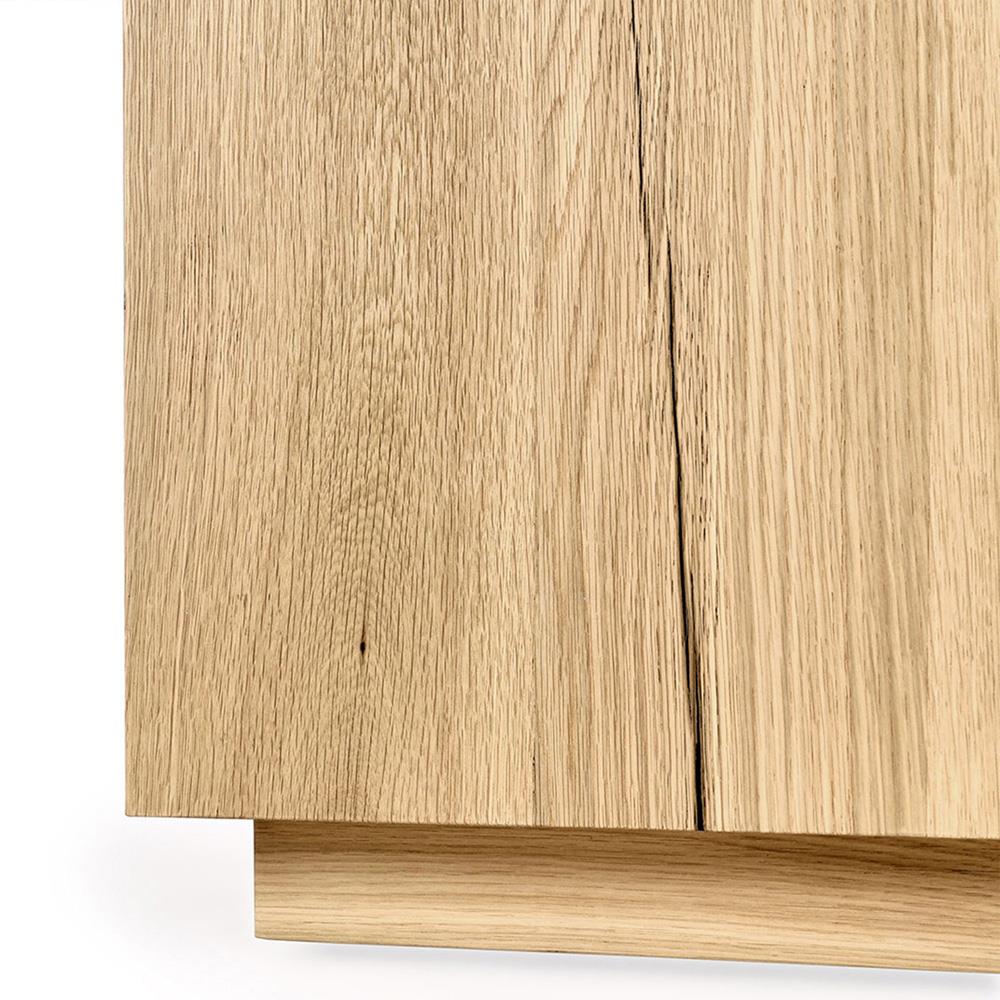 Vincent Rustic Lodge Natural Brown Oak Square Block End Table Standard ...