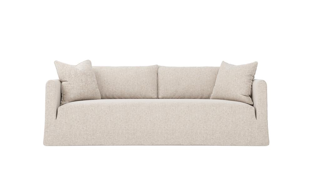 Kaoru Straw Performance Slipcovered Sofa - 90" | Kathy Kuo Home