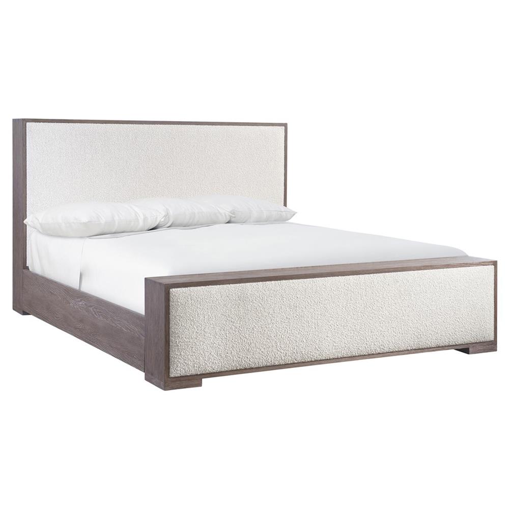 Ingrid Modern Classic Beige Boucle Upholstered Wood Bed - Queen Queen ...