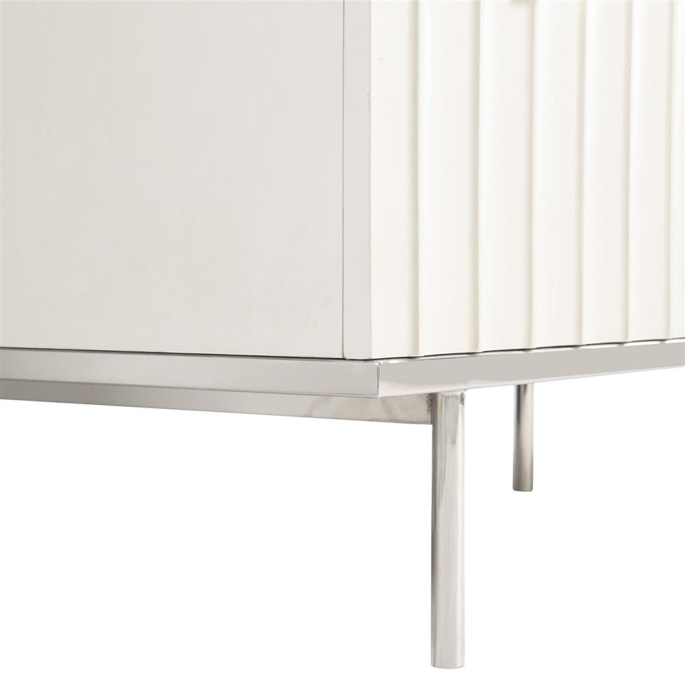 Kaiden Modern Classic White Fluted Double Dresser | Kathy Kuo Home
