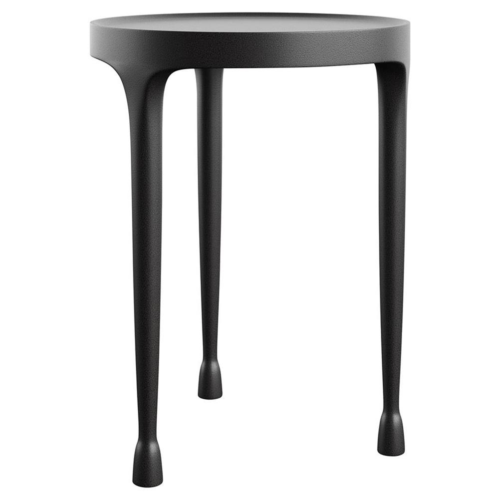 Ingrid Modern Classic Black Steel Round Side End Table Standard (14 ...