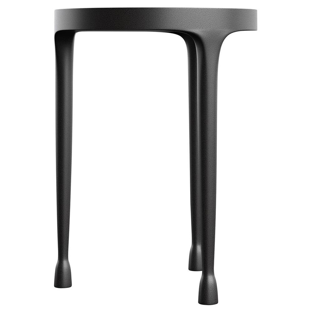 Ingrid Modern Classic Black Steel Round Side End Table Standard (14 ...