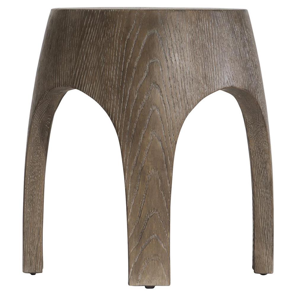 Ingrid Modern Classic Brown Cast Resin Arched Round Side Table Standard ...