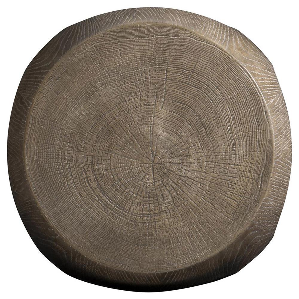 Ingrid Modern Classic Brown Cast Resin Arched Round Side Table Standard ...