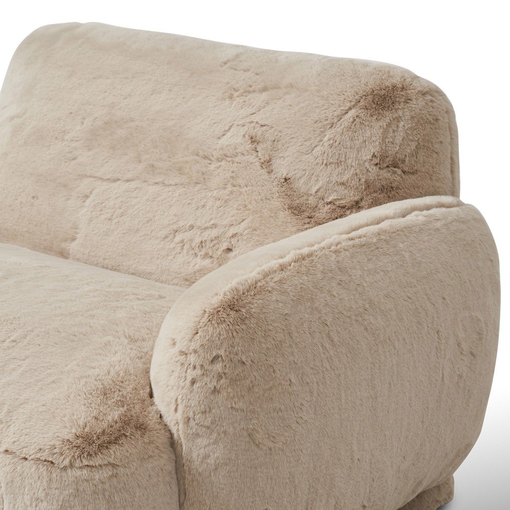 Cadmus Modern Classic Brown Faux Fur Arm Chair | Kathy Kuo Home