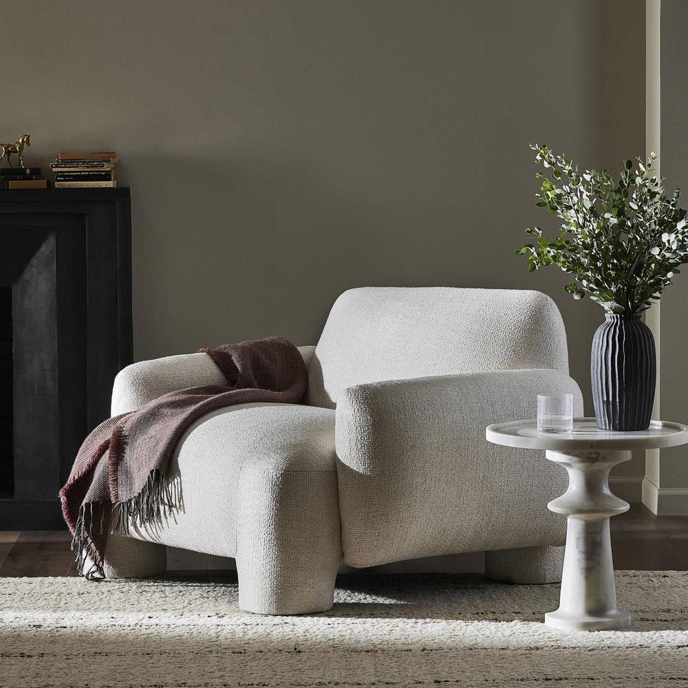 Cadmus Modern Classic Cream Arm Chair | Kathy Kuo Home