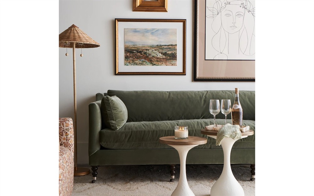Madeline French Blue Sofa - 90" | Kathy Kuo Home