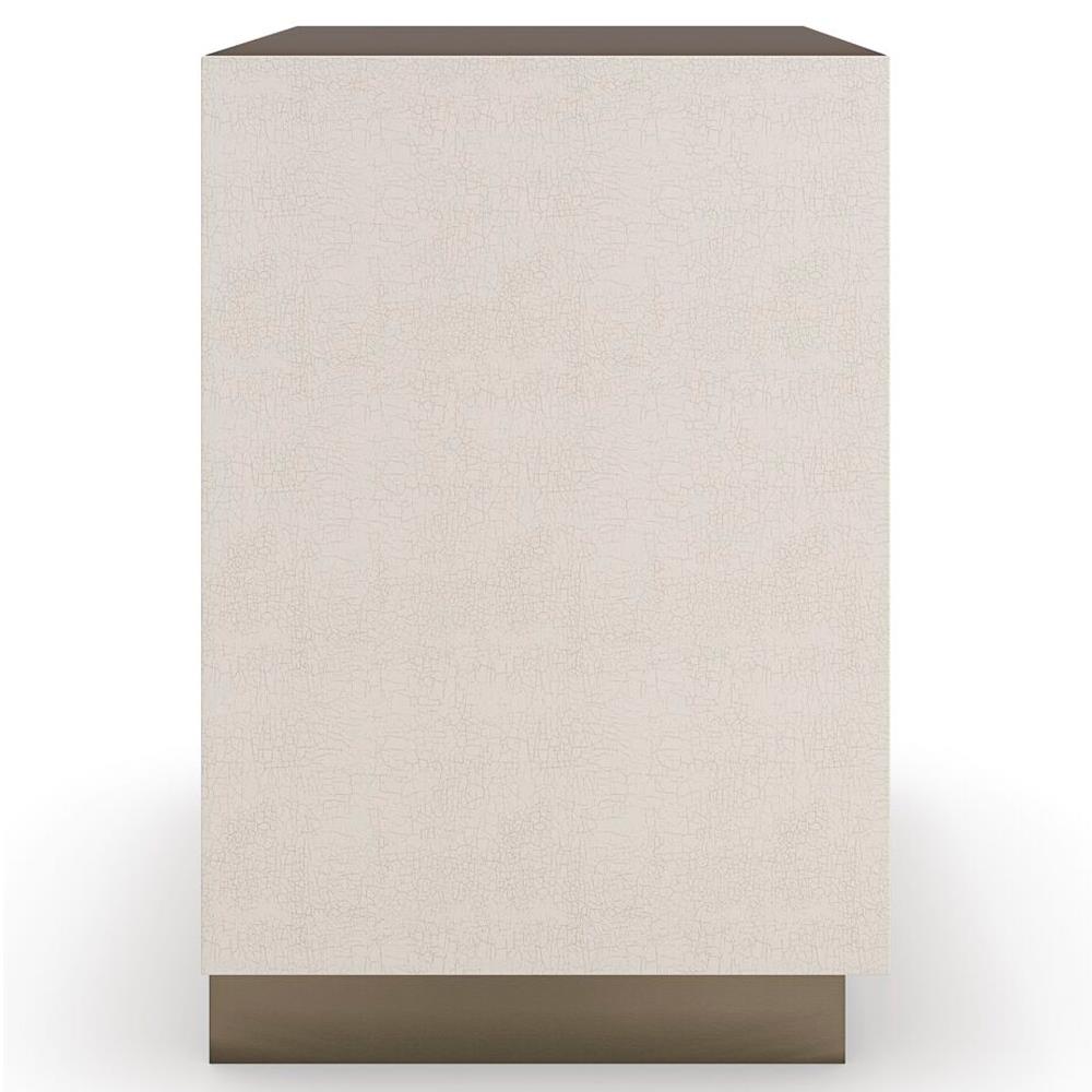 Amora Modern Classic Cream Wood Brushed Gold Nightstand Standard (21 ...