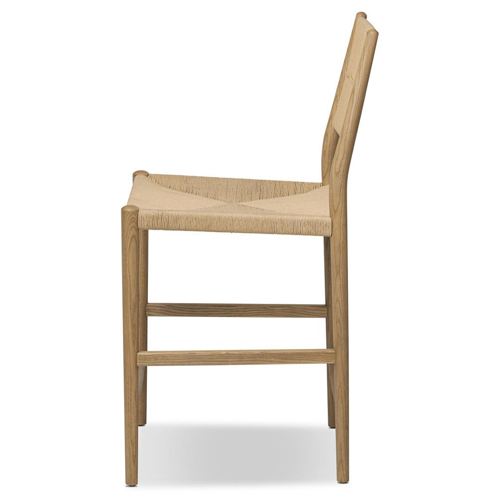 Dara Natural Paper Cord Counter Stool | Kathy Kuo Home