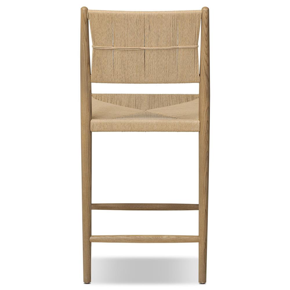 Dara Natural Paper Cord Counter Stool | Kathy Kuo Home