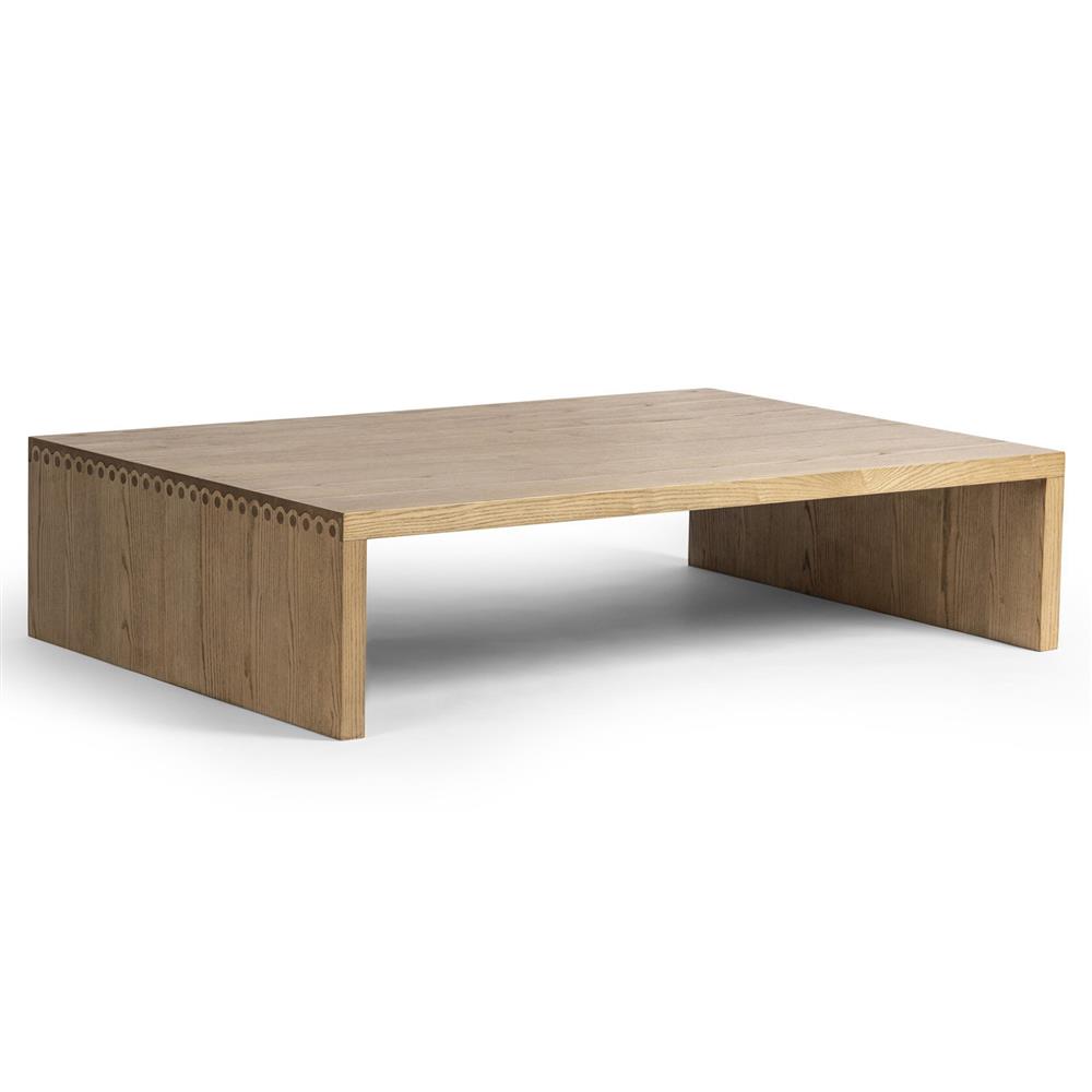 Hathaway Toasted Ash Thick Coffee Table 51" W - 60" W | Kathy Kuo Home