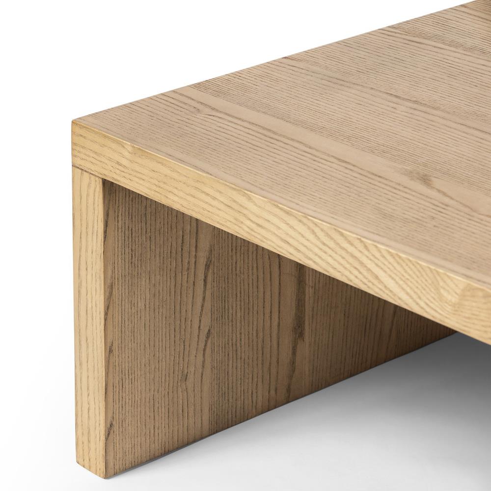 Hathaway Toasted Ash Thick Coffee Table 51" W - 60" W | Kathy Kuo Home