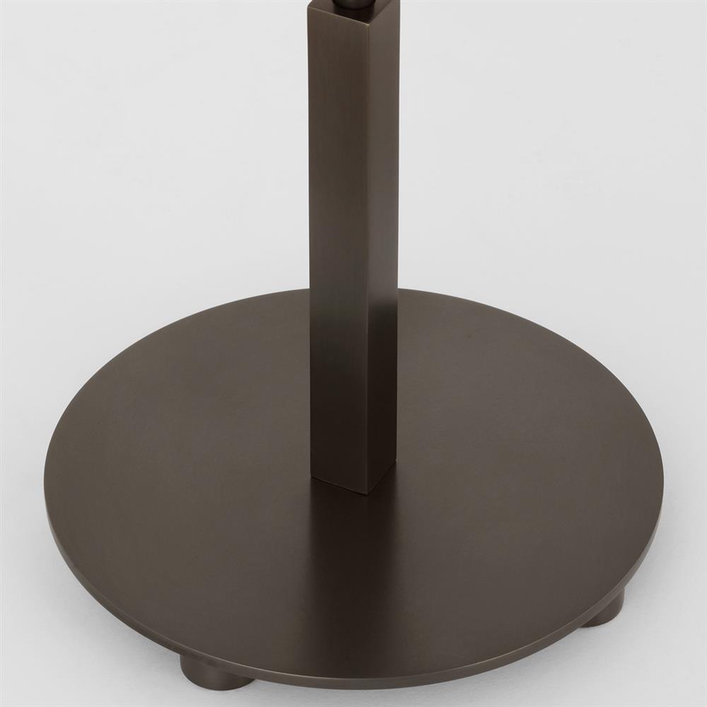 Visual Comfort Hackney Bronze Linen Shade Cordless Buffet Table Lamp