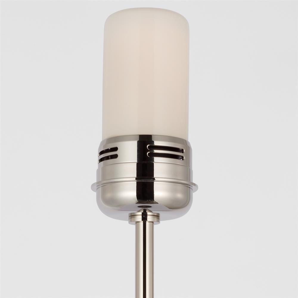 Visual Comfort Hackney Polished Nickel Linen Shade Cordless Buffet Table Lamp