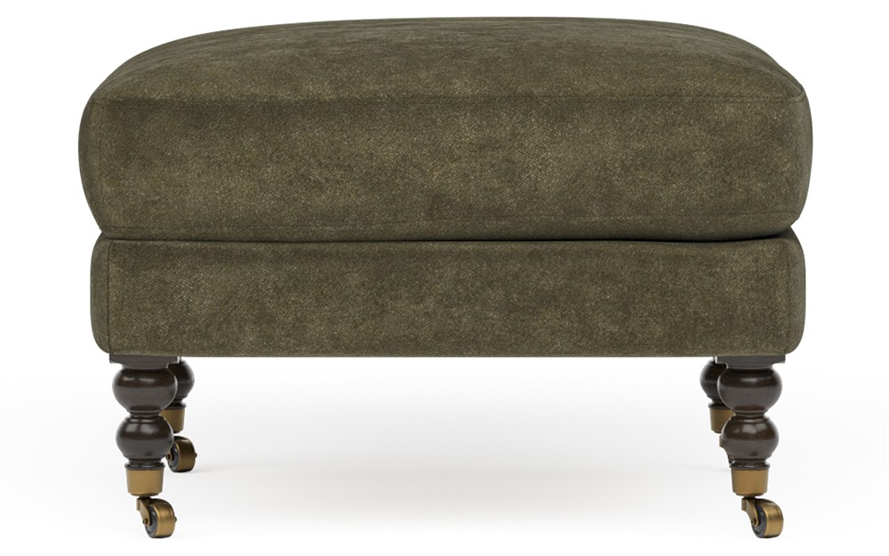 Madeline Tuscan Olive Ottoman | Kathy Kuo Home