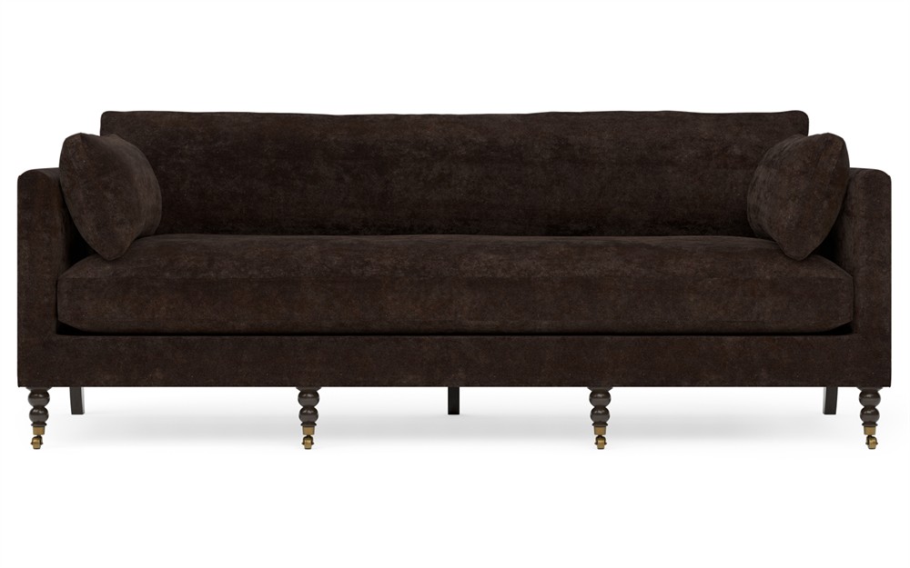 Madeline Dark Chocolate Sofa - 90" | Kathy Kuo Home