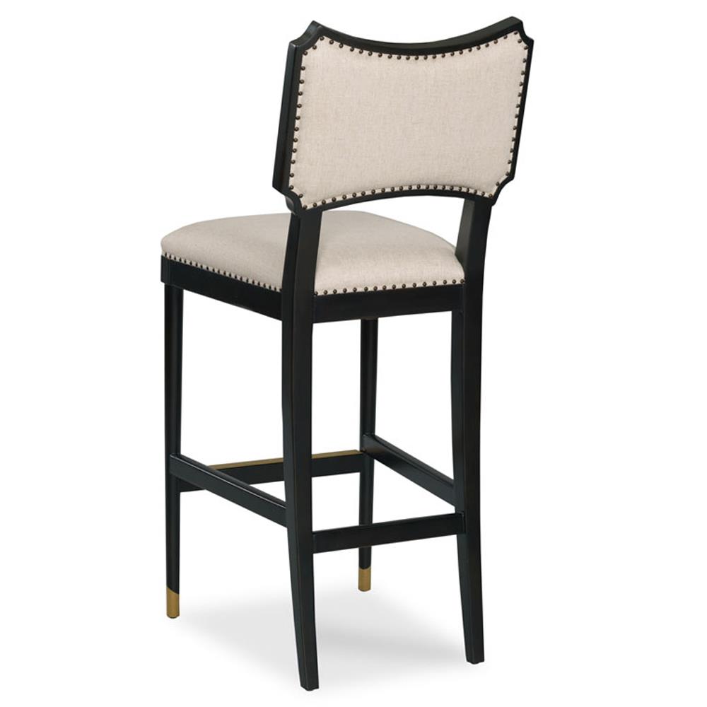 Powers French Cream Amsterdam Black Wood Counter Stool | Kathy Kuo Home