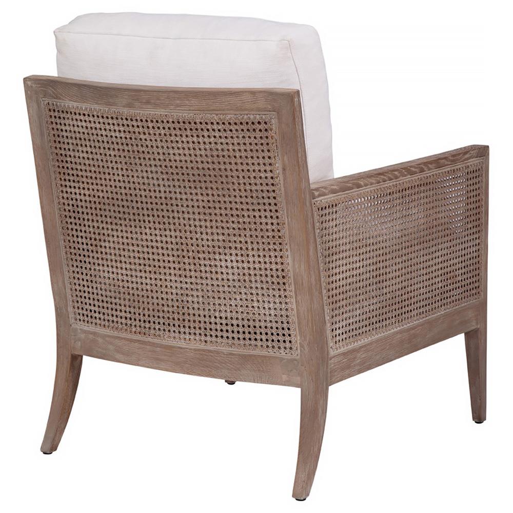 Bettina Coastal Beach White Performance Natural Grey Woven Cane Chair ...