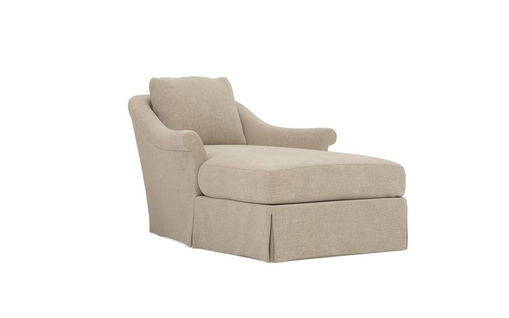 Amelie Stone Skirted Chaise | Kathy Kuo Home