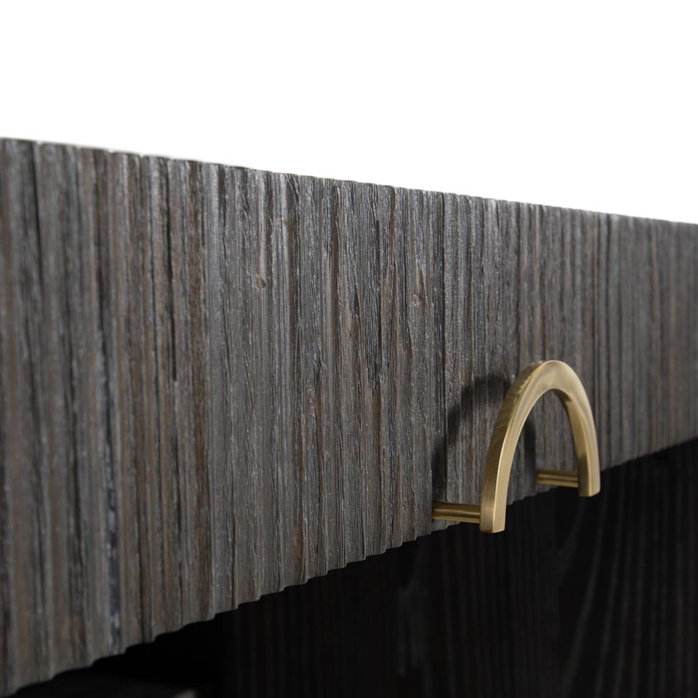 Darius Modern Classic Cerused Oak Ribbed Nightstand | Kathy Kuo Home