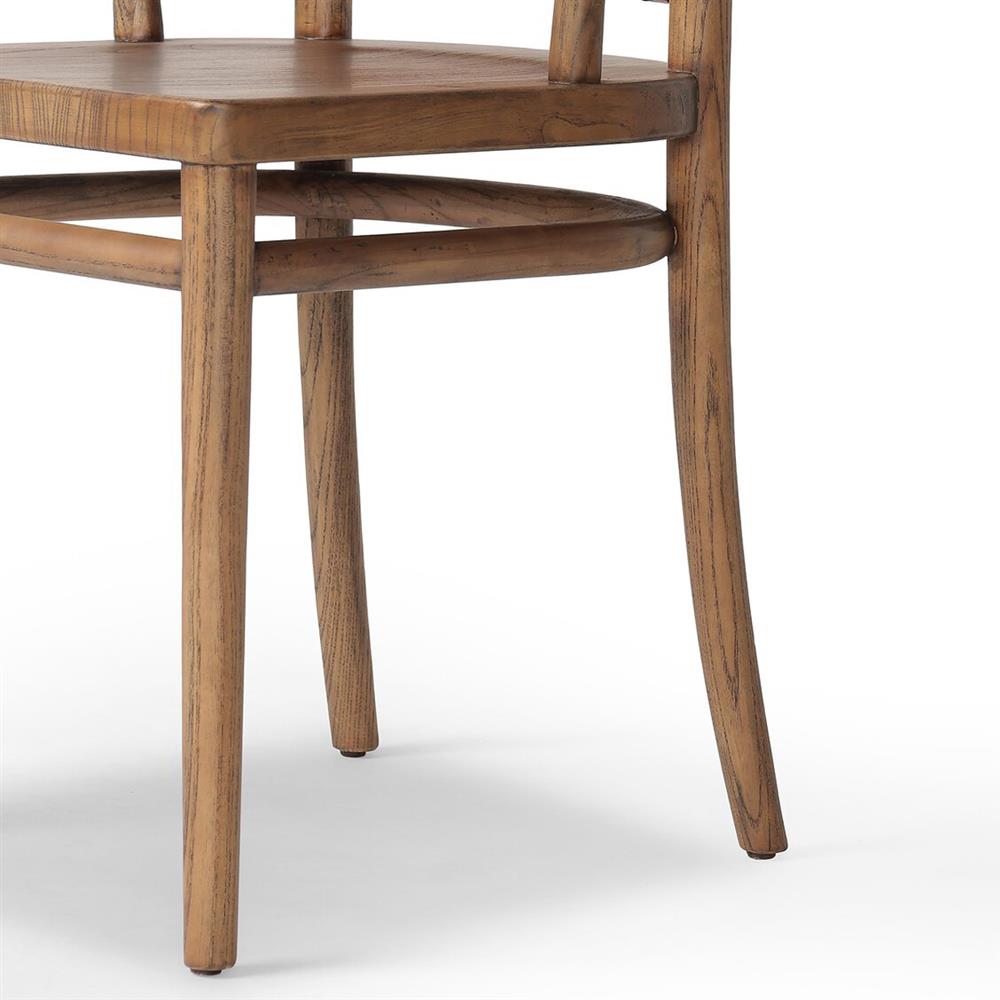 Rena Rustic Lodge Woven Leather Brown Wood Dining Side Chair | Kathy ...