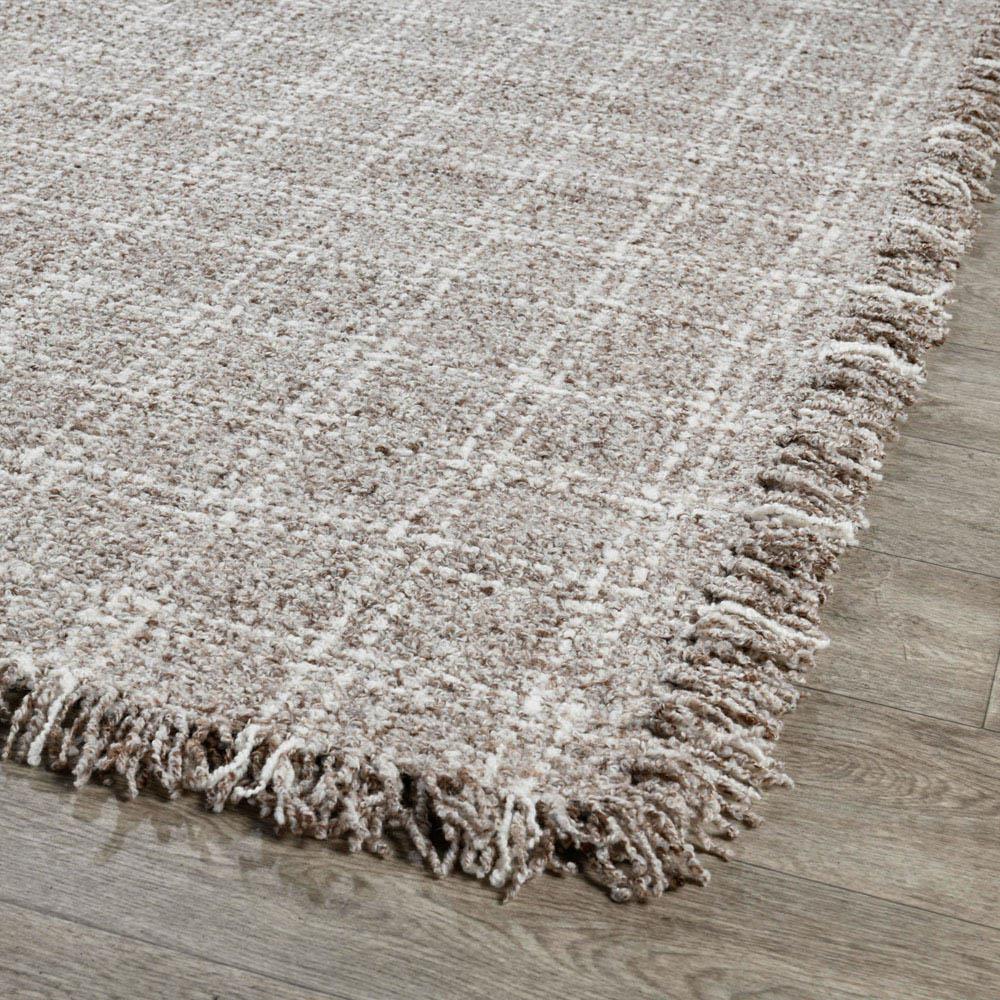 Belinda Modern Classic Natural Grey Wool Patterned Rug - 2'x3'
