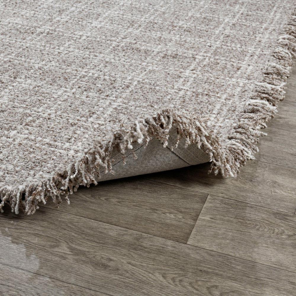 Belinda Modern Classic Natural Grey Wool Patterned Rug - 2'x3'